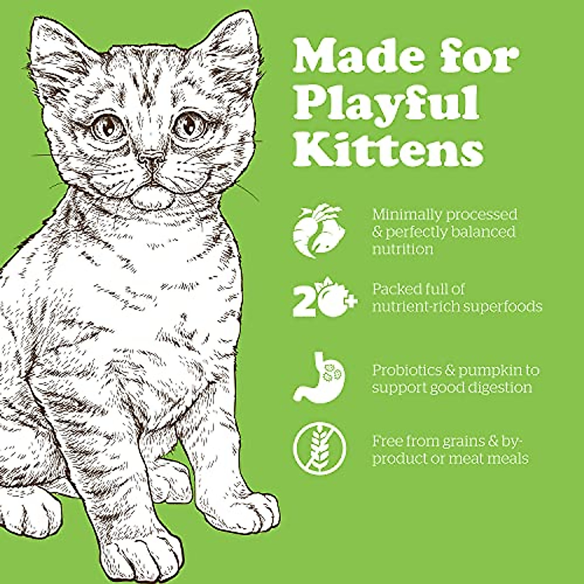 Now Fresh Dry Cat Food for Kittens, Turkey, Salmon and Duck Recipe, 3 lbs - Grain Free, Kitten Food, Made with Real Meat and Fish