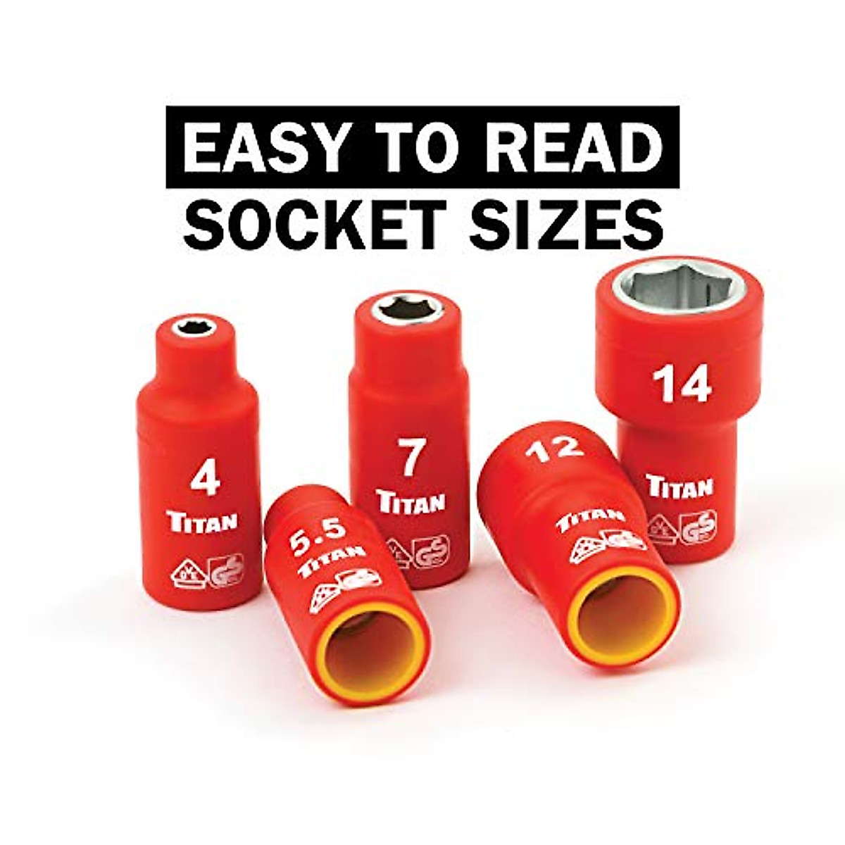 Titan 66100 18-Piece 1/4-Inch Drive VDE Insulated Socket Set