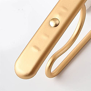N/A 5-Pack Metal Hangers Aluminum Alloy Non-Slip Thickened Winter Coat Hangers Household Storage Hangers (Color : Gold, Size : 44.5 * 20.5cm)
