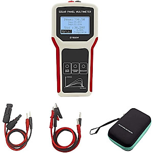 Aitoserlea Solar Panel Tester Photovoltaic Multimeter Upgrade EY800W with Ultra Clear LCD, Smart MPPT Open Circuit Voltage Troubleshooting Utility Tool for Solar PV Testing