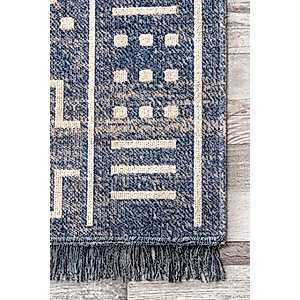 nuLOOM Cora Tribal Indoor/Outdoor Accent Rug, 2' x 4', Blue