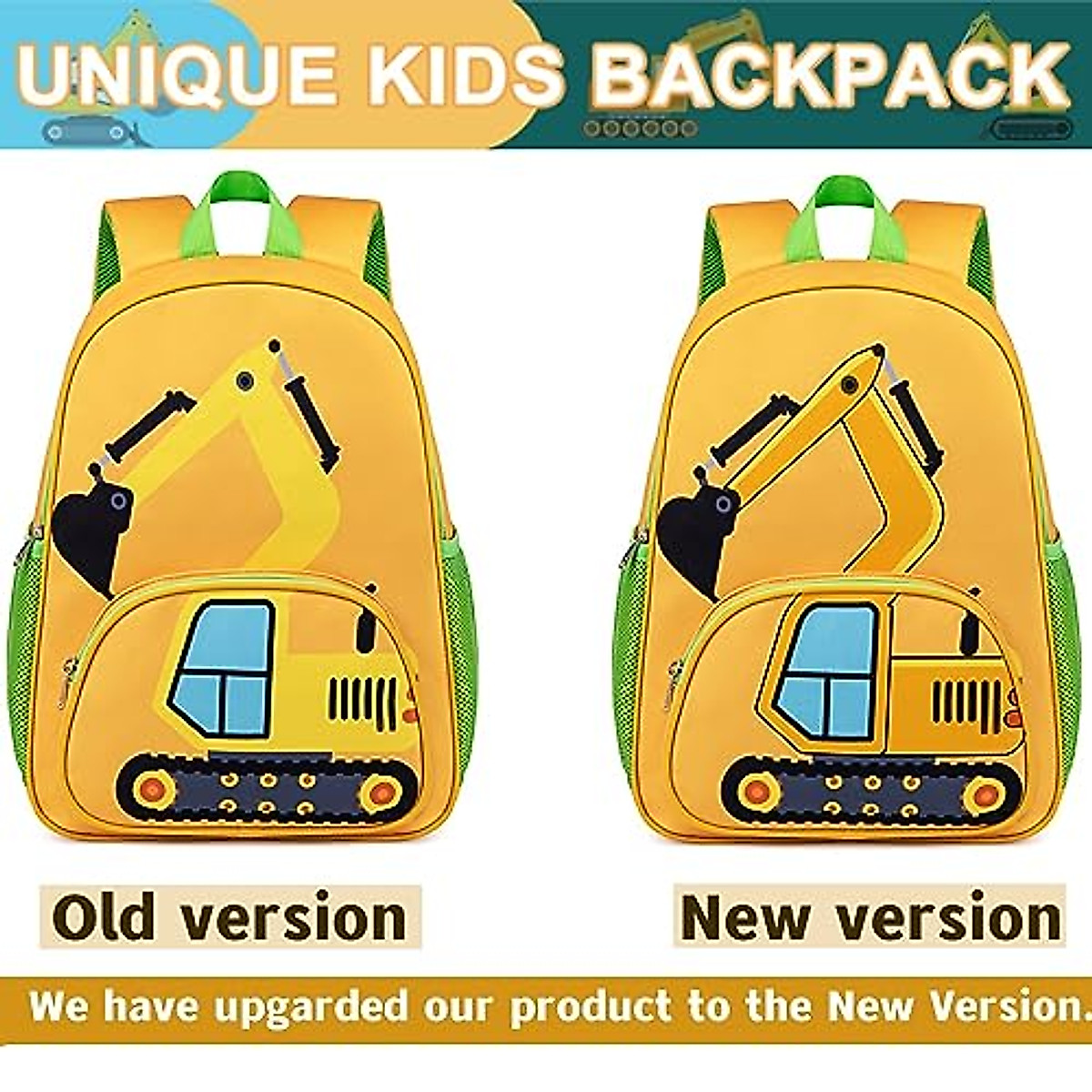 LOIDOU Toddler Backpack Boys 15 Inch Kids Preschool Kindergarten School Backpack Book Bag for Daycare Nursery Travel with Chest Strap，Fits 3 to 8 years old