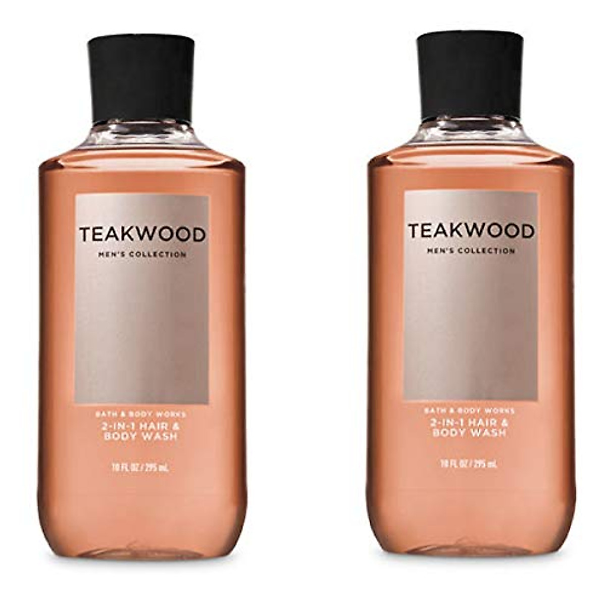 Bath and Body Works, Signature Collection Teakwood 2-in-1 Hair + Body Wash (2 Pack)