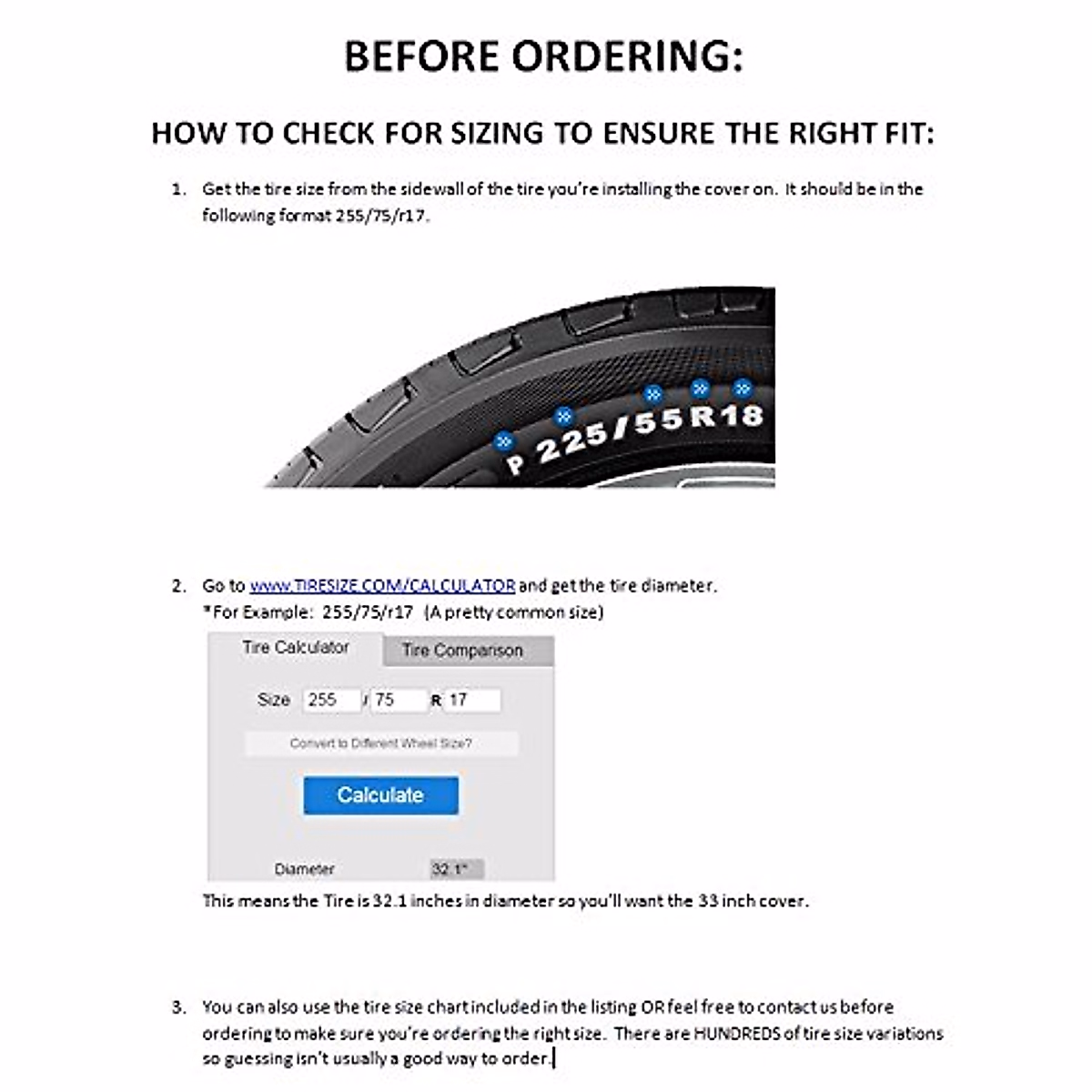 Pledge of Allegiance - United States Patriotic Flag Spare Tire Cover fits SUV Camper RV Accessories White Ink 32 in