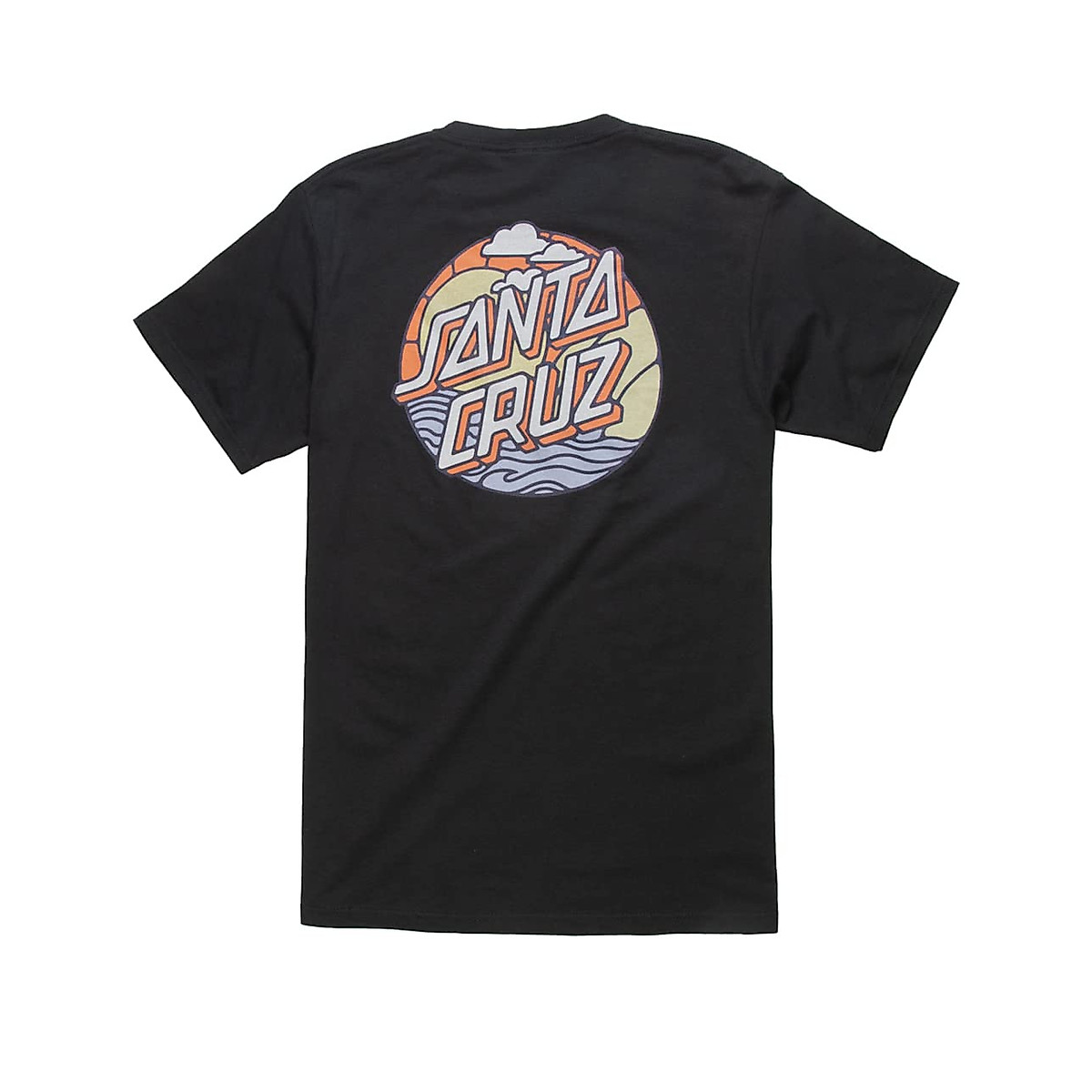 SANTA CRUZ Cliff View Dot S/S Regular T-Shirt Eco Black Lg Mens