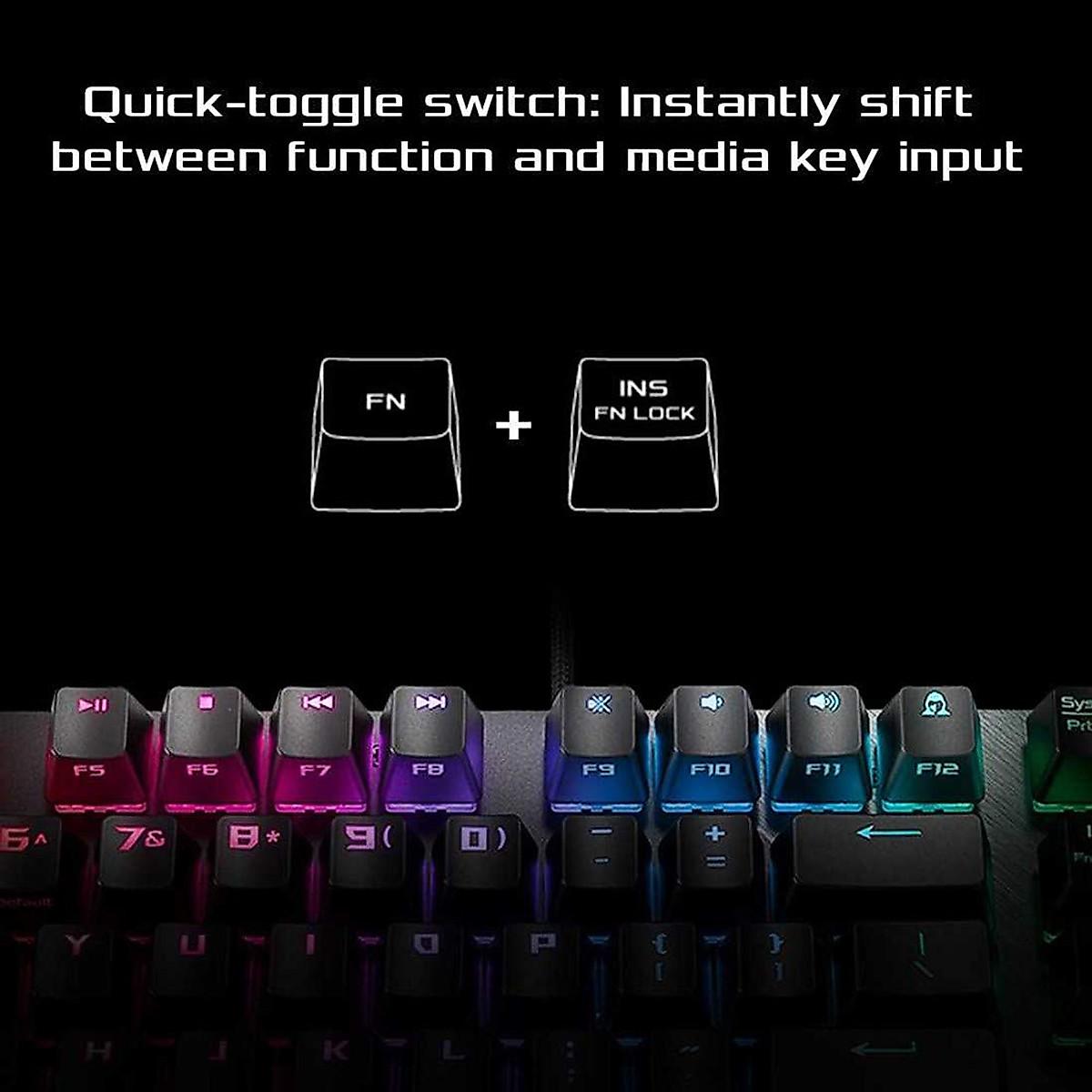 ASUS RGB Mechanical Gaming Keyboard - ROG Strix Scope Deluxe | Cherry MX Silent Red Switches | 2X Wider Ctrl Key for FPS Precision | Gaming Keyboard for PC