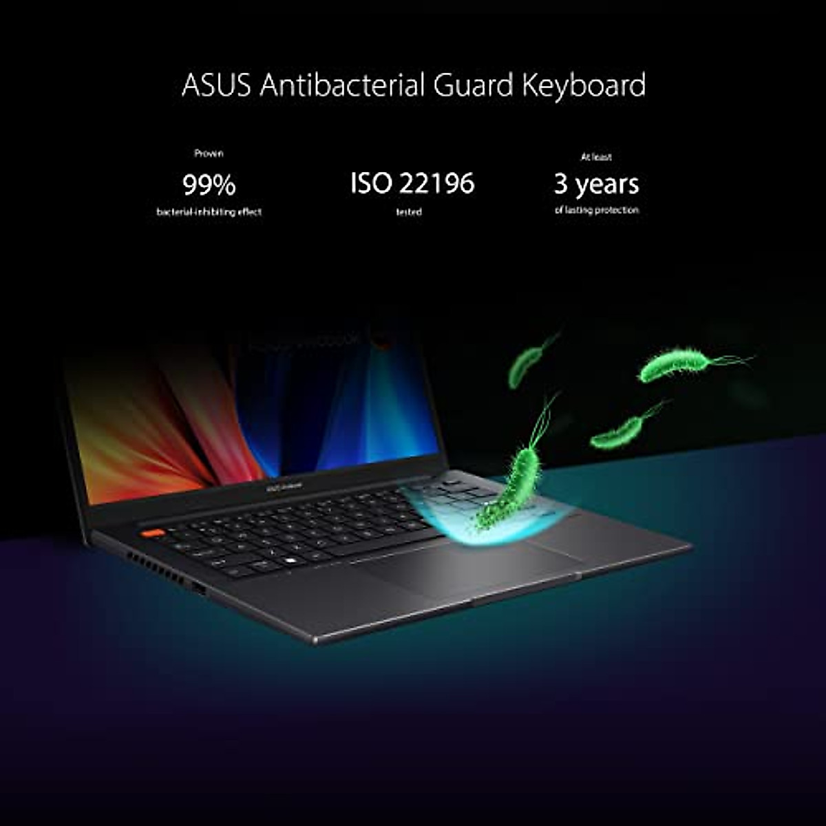 ASUS VivoBook S 14 OLED Slim Laptop, 14” 2.8K 16:10 Display, Intel Evo Platform, Intel Core i7-12700H CPU, 16GB RAM, 512GB SSD, Windows 11 Home, Indie Black, K3402ZA-DB74