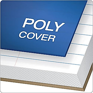 Oxford College Ruled Spiral Notebook 8.5 X 11 - Pack of 4 - College Ruled Paper - 1 Subject - Durable Plastic Cover -100 Sheets With Divider Pocket folder