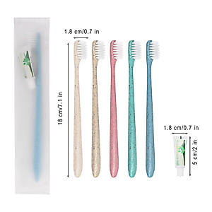 Disposable Toothbrush, Delicate Toothbrushes Bulk, Toothbrush in Bulk, Individually Packaged, Bulk Toothbrush and Toothpaste Sets Are Suitable for Use at Hotel, Home, Travel, Camping(20 Pieces)