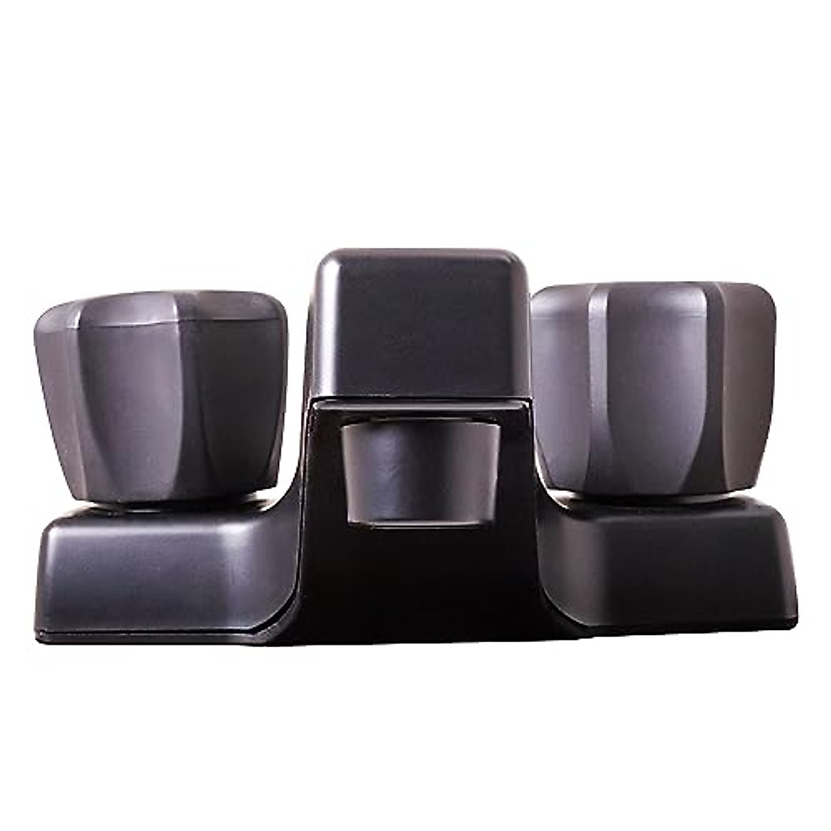 Westbrass NM2BP-62 4" 2-Handle Acrylic Non-Metallic Centerset Lavatory Faucet with Pop-Up Drain, Matte Black