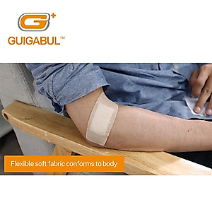 Painless Removal Silicone Bandages for Elderly Sensitive Skin - 40 Counts 0.75''x3'' Medium and 15 Counts 1.63''x4'' Extra Large Bandages by G+ GUIGABUL - Hypoallergenic - Latex Free