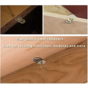 (Pack of 30) Desktop Fasteners Figure 8, Heavy Duty 12 Gauge Steel, Table Top Connector, Desk Top Hold Down Fasteners Clip by Podoy