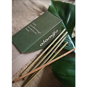 ijo grass straw IJO grass straws 100% natural, biodegradable, compostable, plastic free, eco drinking straws Pack of 100