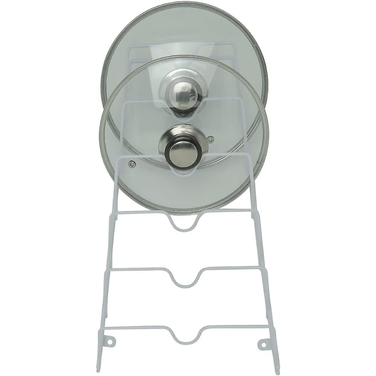 EVELOTS 6 Pot Lid Organizer for Cabinet or Pantry Wall - Cupboard Door Pots and Pans Organizer - Glass or Metal Pan Covers Cabinet Organizer - Rack Hanger Dividers