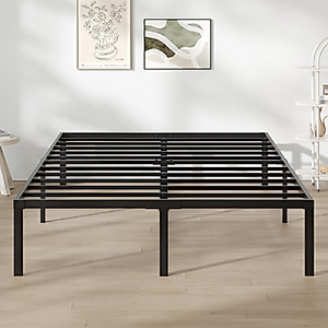 Novilla Full Size Bed Frame, 14 Inch Metal Platform Bed Frame Full Size No Box Spring Needed, Heavy Duty Steel Slat Support, Easy Assembly