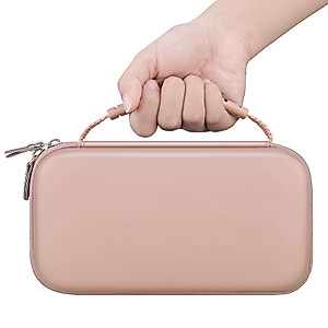 Canboc Carrying Case for Halo Bolt Portable Car Jump Starter 58830/57720/44400 mWh, Halo Bolt ACDC Max 55500 mWh Phone Charger, Mesh Bag for Jumper Cable, AC Wall Charger, Charge,Rose Gold