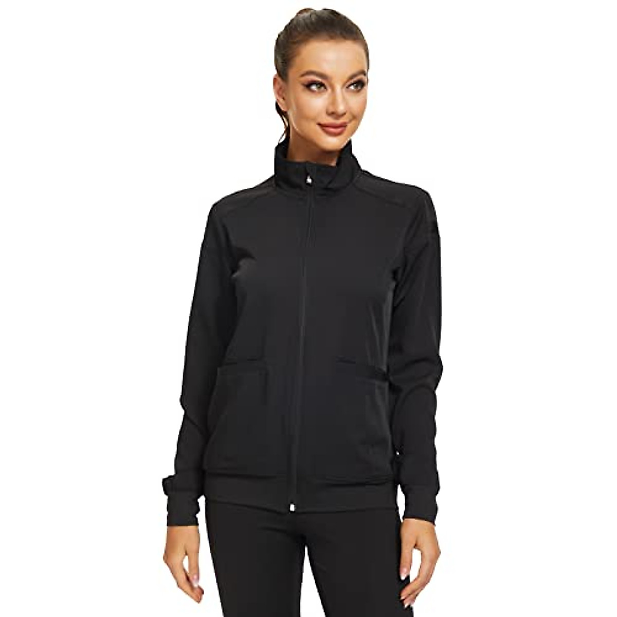 Shamyoy Scrub Jackets for Women Warm-Up Jacket