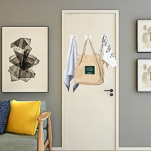 Watpot Acrylic Hat Hooks for Wall, Clear Adhesive Hooks for Hanging Towel Coat Bag, 6 Pack