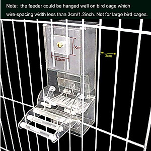 No Split Bird Seed Feeder for Cage,Parrot Automatic Foraging Systems Food Feeding Station with Perch,Heavty Acrylic,One-Step Moulding