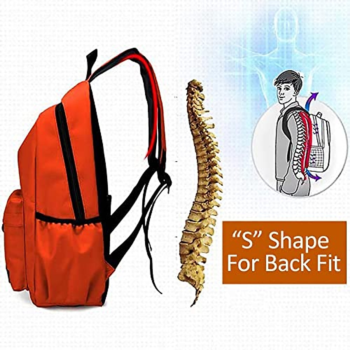 survacy Cartoon Backpack Game Bookbags and Pencil Case for Teens, Lightweight Gamer Laptop Daypacks 16.5 Inch -1