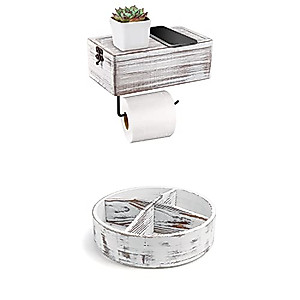 Toilet Paper Holder and 12 Inch Lazy Susan Organizer