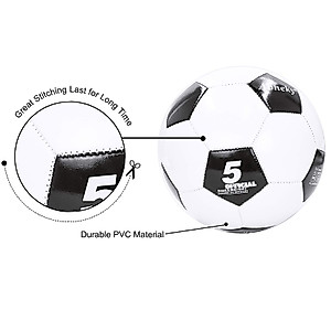 Aoneky Size 5 Traditional Soccer Ball - Ball Ships Deflated - Pump not included