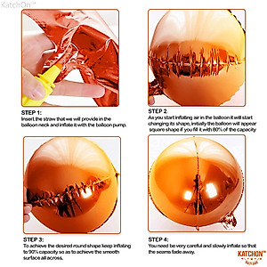 KatchOn, Big Orange Mylar Balloons - 22 Inch, Pack of 6 | Maple Leaf Balloons - Big, 27 Inch | Fall Mylar Balloons for Fall Decorations for Home | Orange Metallic Balloons, Burnt Orange Foil Balloons