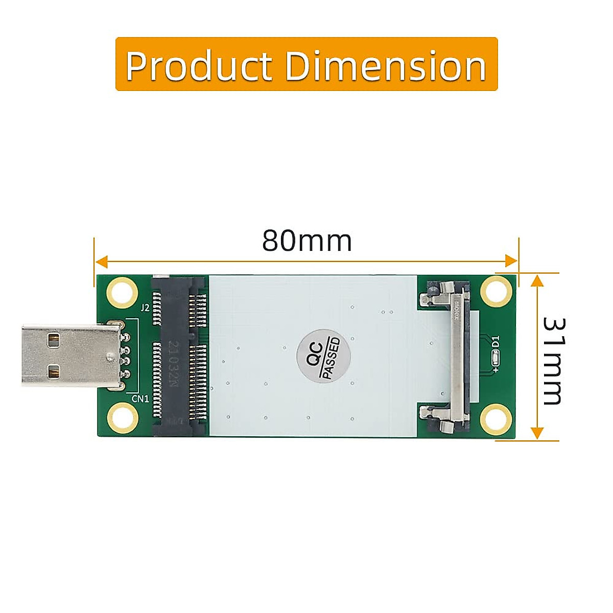 Mini PCI-E to USB Adapter with SIM Card Slot for Module Transfer to USB Interface
