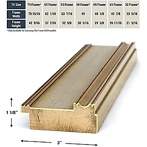 Deco TV Frames - Warm Silver Smart Frame Compatible ONLY with Samsung The Frame TV (32", Fits 2021-2023 Frame TV)