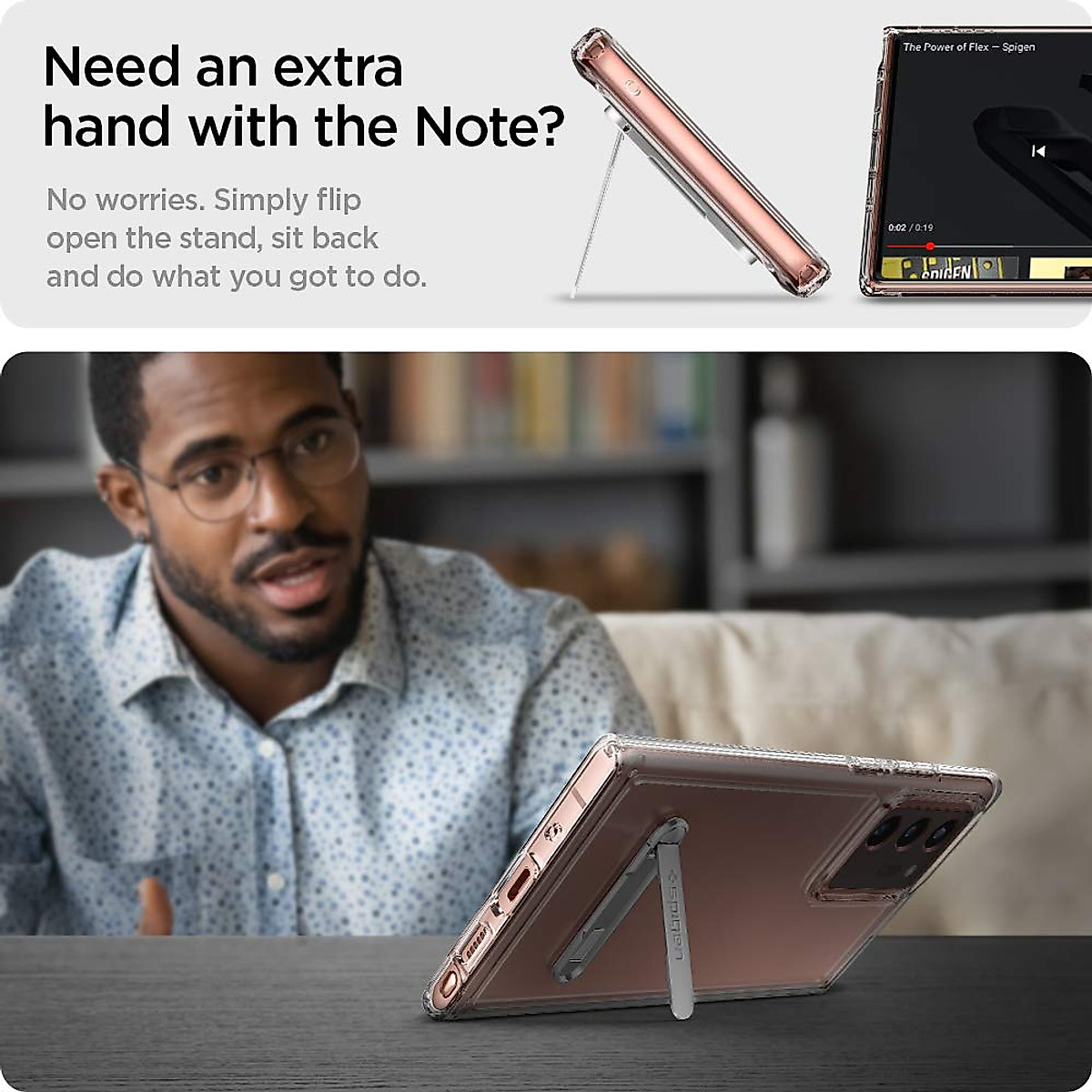 Spigen Ultra Hybrid S Designed for Samsung Galaxy Note 20 Ultra 5G Case (2020) - Crystal Clear