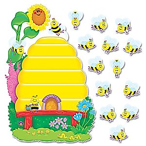 Trend T8077 Busy Bees Job Chart Plus Bulletin Board Set 18 1/4-Inch X 17 1/2-Inch