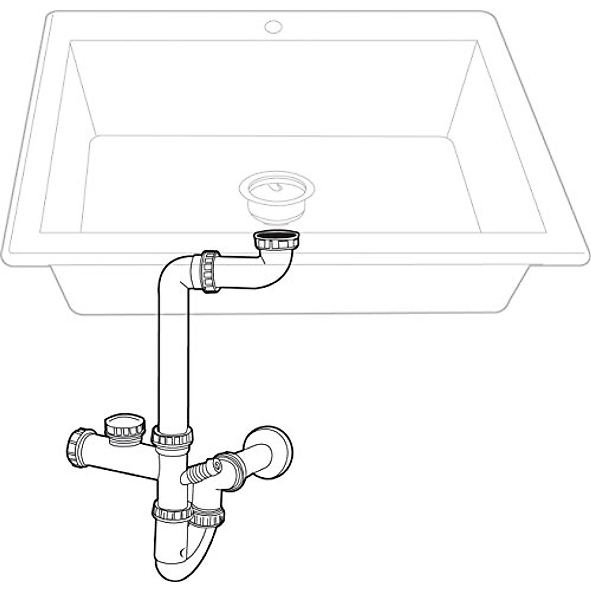Transolid TSDIK Plastic Sink Drain Install Kit, 12" L x 16" W x 4" H, White