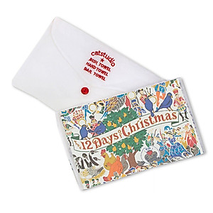 Catstudio 12 Days of Christmas Dish Towel, Winter Holiday Kitchen and Hand Towel with Original Artwork - Perfect Tea Towel for Christmas Decorations