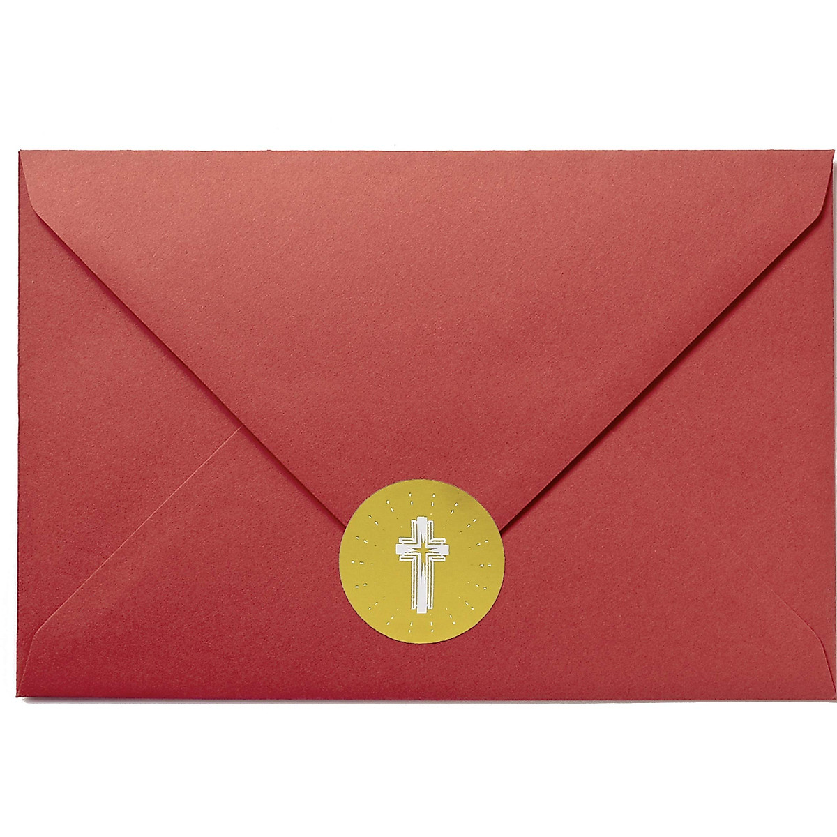 500 Christian Stickers | Faith Stickers for Baptism, Confirmation, Christening, First Communion | Gold Cross Religious Stickers