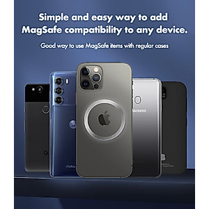 CheukKee 3Pcs Mag Safe Metal Ring Sticker,Mag-Safe Case Converter Adapter Ring for Magsafe Magnetic Wireless Charging Phone Car Mount Compatible with Cell Phone Android Samsung Galaxy Pixel iPhone