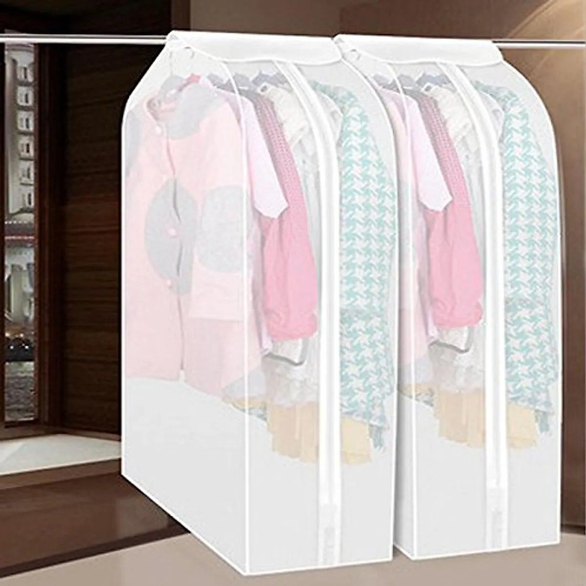 Whitelotous Garment Suit Coat Cover Protector Wardrobe Storage Bag (L)