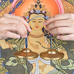 ZenBless Tibetan Tingsha Cymbals, with Storage Box and Fabric Case, Meditation Brass Chime Bells, Low and Mellow Voice for Spiritual Healing Mindfulness, Yoga Buddhist, Relaxation Musical Instruments