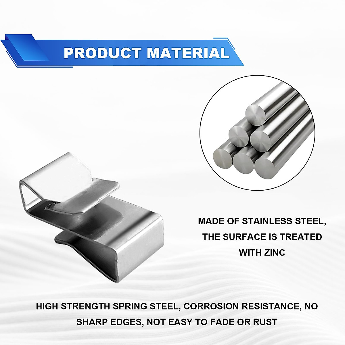 25 PCS Trailer Frame Wire Clips, Replacement Parts Accessories for Automotive Wires Management, Cable Organization for for Boat Trailer, Stainless Steel Trailer Wiring Clips