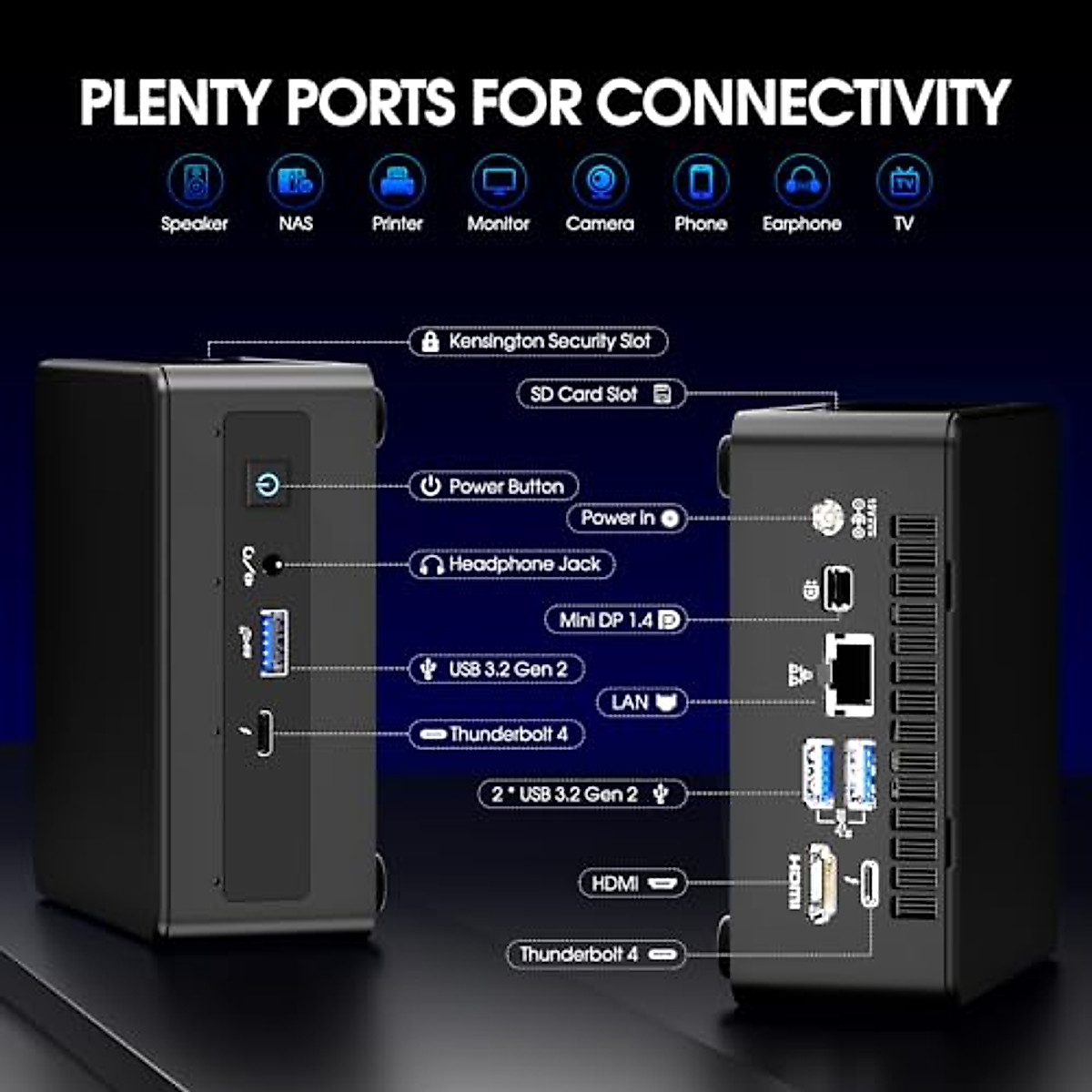 Intel NUC 11 NUC11PAHi7 Panther Canyon Mini PC, i7-1165G7, 16GB RAM, 512GB SSD, Mini Computers Windows 11 Pro for Business Home Office, Support 8K/WiFi 6/4K Quad Display/Bluetooth 5/Thunderbolt 3