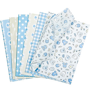 MAYPLUSS Wrapping Tissue Paper - 90 Sheets - Baby Boy Design - 13.7 inch X 19.7 inch Per Sheet