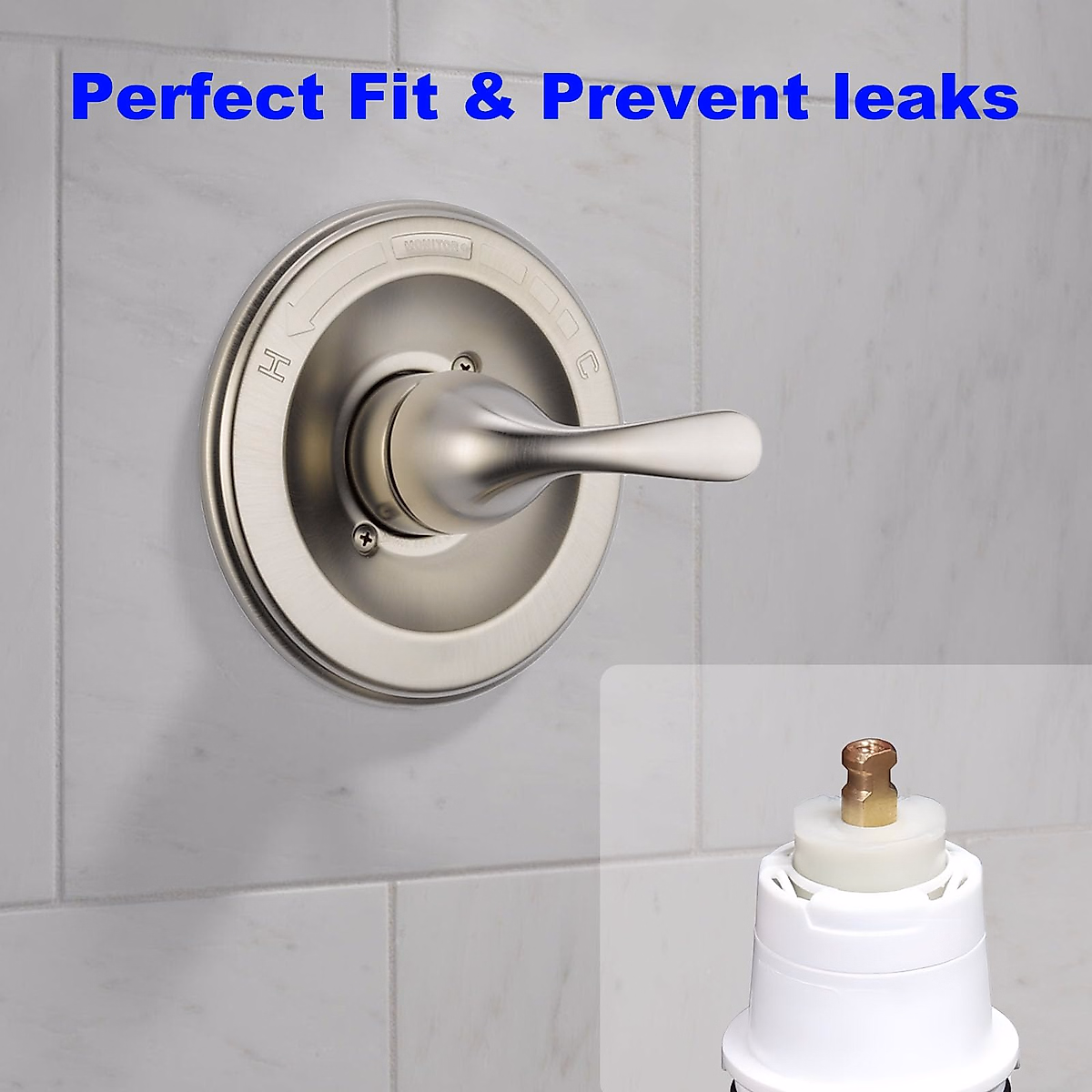 RP19804 Delta Shower Cartridge 1300/1400 Series Shower Replacement, Spool Assembly, Single Handle Universal Spool Repair Kit for (1993-2007) Monitor Spool(1 Pack)