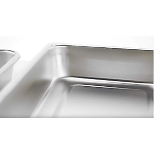 Grafco Metal Instrument Tray for Medical, Dental, Tattoo, and Surgical Supplies, Stainless Steel, 12-1/4" x 7-5/8" x 2-1/8", 3259