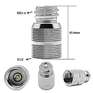 Fdit CO2 Cylinder Adapter,Air Fitting Quick Connect Coupler for TR21-4 Male Thread to G1/2 Type30 Female Thread