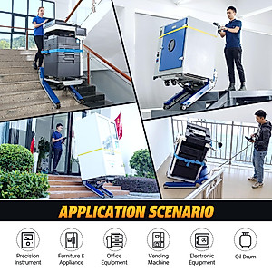 XSTO CT420C Powered Heavy Duty Track Stair Climbing Hand Truck, 926 lbs Load Capacity, Electric Semi-Automatic Stair Climber Cart for Material Handling