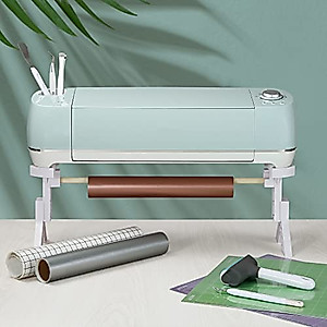 AOOIIN Adjustable Stand for Cricut Maker and Explore Air Series, Extra Legs Stand for Cricut Riser with Vinyl Roll Holder Rod for Cricut Accessories, Space Expansion and Organizer for Cricut Machine