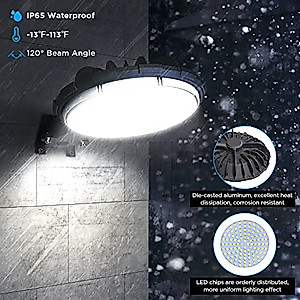 deerdance LED Barn Light, Dusk to Dawn Outdoor Lighting with 80W 10000LM 5000K Daylight, IP65 Waterproof Area Street Light for Farmhouse Barns Garage Yard Warehouse Outdoor Security Lighting