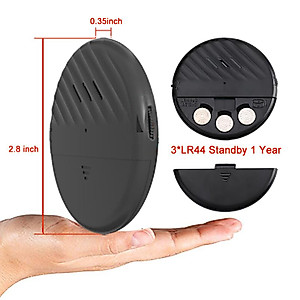 EverNary Window Vibration Alarm,125dB Loud Ultra-Slim Anti-Theft Alarm for Door and Window Glass Break Sensor Alert with Adjustable Sensitivity (5, Black)