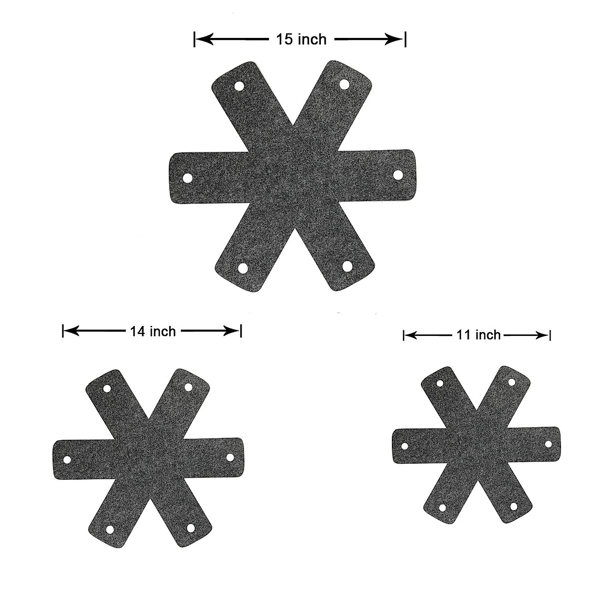 Pot and Pan Protectors, Set of 12 and 3 Different Size, Pot Dividers Pad to Prevent Scratching, Pans Separator and Protect Surfaces of Your Cookware (Grey)