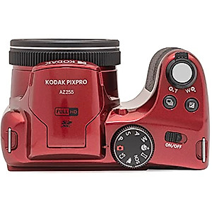 Kodak PIXPRO AZ255 Digital Camera + SanDisk 32GB Memory Card (2) + Digital Camera/Video Case (Red)
