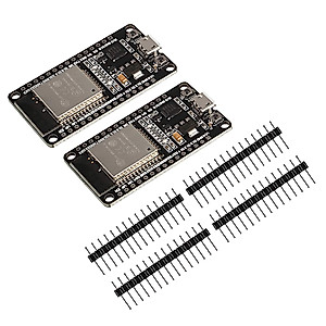 MELIFE 2 Pack for ESP32 ESP-32S Unassembled Development Board 2.4GHz Dual-Mode WiFi + Bluetooth Dual Cores Microcontroller Processor Integrated with ESP32s Antenna RF AMP Filter AP STA.